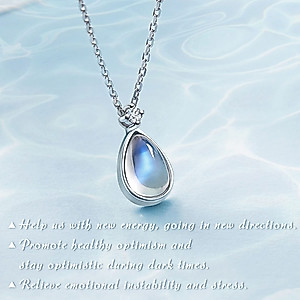 RINHOO FRIENDSHIP Moonstone Necklace for Women Inspirational New Geginnings Gifts for Women Graduation, Retirement, Miscarriage Mothers, Divorce Breakup Gifts for Women