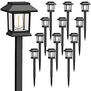 Solar Lights for Outside,10 Pack Waterproof Solar Garden Lights, Auto On/Off Solar Pathway Lights for Your Garden, Landscape, Path, Yard, Patio, Driveway,Walkway Decor