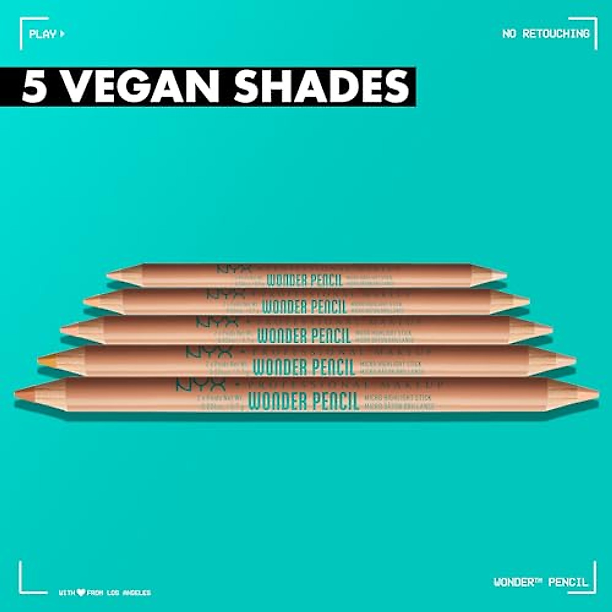 NYX PROFESSIONAL MAKEUP Wonder Pencil, Multi-Use Micro Highlighter & Concealer Stick - Light