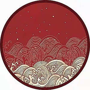 Background Carpet for Zhua zhou Set 100*100CM Unique Gifts for Celebrate Kid Fist Birthday Party（Red）