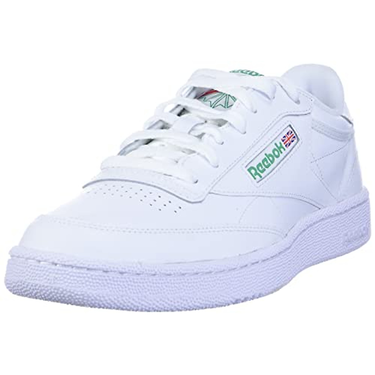 Reebok Men's Club C 85 Walking Shoe, white/green, 8.5 M US