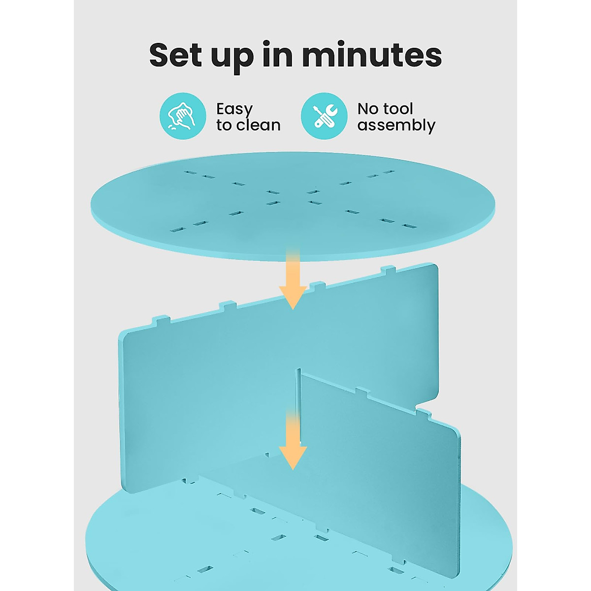 Toemics 7 Tier Rotating Shoe Rack Tower 28 Shelves, 360° Spinning Display Lazy Susan Organizer, Carousel for Shoes & Handbags, Easy Assembly, Includes 4 PCS Double-Layer Shoe Racks, Green