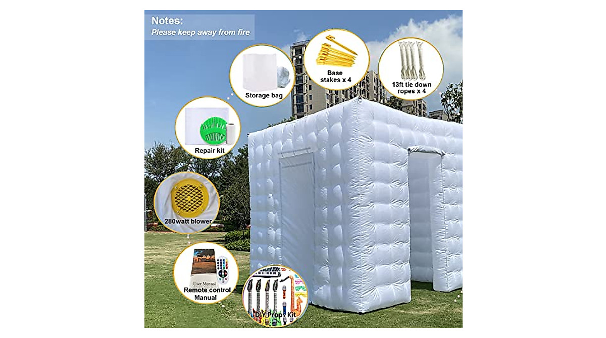 Portable LED Inflatable Photo Booth for Events - 16 Colors