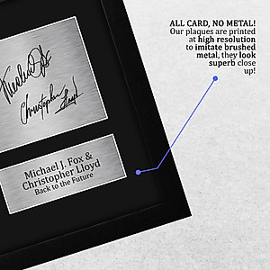 HWC Trading Back to the Future Printed Autograph USL Framed Signed Michael J Fox Christopher Lloyd Print Photo Picture Display - US Letter Size