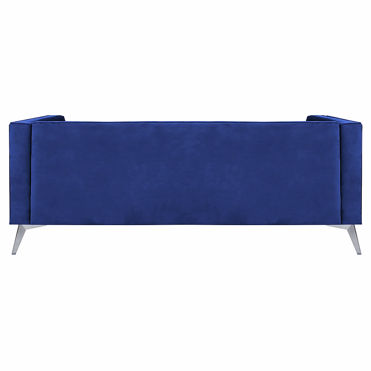 wirrytor Mid-Century Velvet Chesterfield Sofa Couch, Modern LoveSeats Sofa Furniture, Upholstered Button Tufted Couch with 2 Bolster Pillows for Living Room Apartment (Blue)