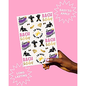 xo, Fetti Bachelorette Tattoos - 40 Glitter Styles | Bachelorette Party Decoration, Bridesmaid Favor, Bride to Be Gift + Bridal Shower Supplies