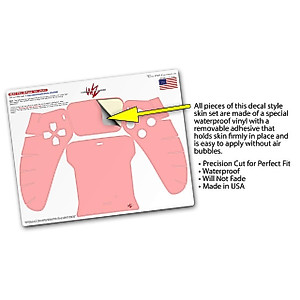 WraptorSkinz Skin Wrap compatible with Sony PS5 DualSense Controller Solids Collection Pink (CONTROLLER NOT INCLUDED)
