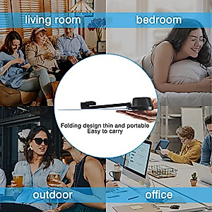 14 inch Phone Screen Magnifier with Bluetooth Speaker,Mobile Phone Screen Amplifier with 2-in-1 Foldable Stretch Stand Holder Portable 3D Screen Magnifying Glass for All Smartphones(Black)