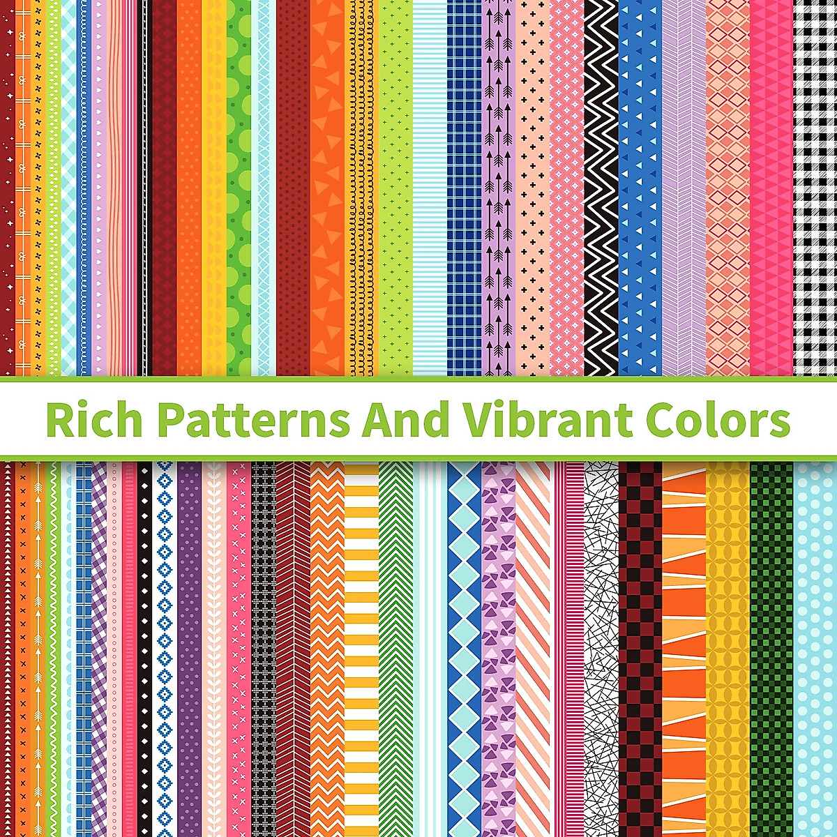 KOVANO 60 Rolls Washi Tape Set - Decorative Adhesive Masking Tape for Scrapbooking Supplies, DIY Crafts, Bullet Journals, Gift Wrapping, Party Decorations and Planners, Each Roll 5.4yd Total 328yd