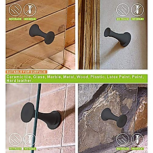 ZC GEL Door Stop, Silicone Magnetic Door Stop Holder Wall Mount Damage-Free with Durable Waterproof House Door Stopper,Eco-friendly Special Adhesive Door Stoppers No Need to Drill Collision Mute(Gray)