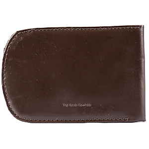 Big Skinny Men's Curve Leather Bi-Fold Slim Wallet, Holds Up to 20 Cards, Brown