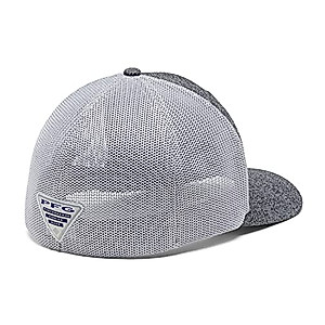 Columbia PFG Logo Mesh Ball Cap-Low Crown, Grill Heather/Cool Grey, Small/Medium