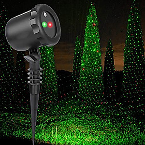 Ledmall Moving Firefly Red and Green Remote Control Laser Christmas Lights, Party, Events, Garden, Decoration, and Landscape Lights