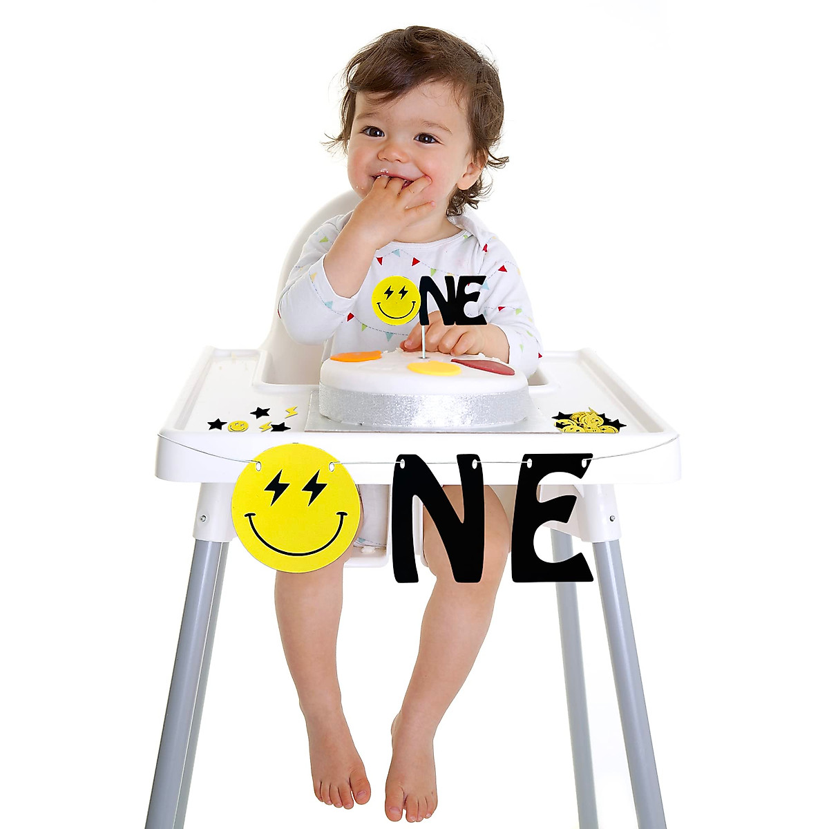 One Happy Dude Birthday Decorations (One Happy Dude Cake Topper, Highchair Banner + Confetti Bundle) one happy dude 1st birthday decorations