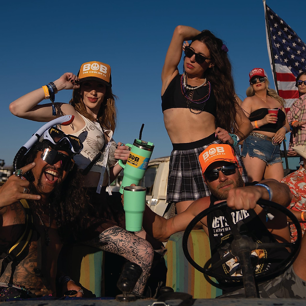 BOB THE COOLER CO BOBs 30Oz Heavy Duty Double Wall Vacuum Insulated Tumbler with Straw and Handle, Made of Stainless Steel, Great for Travel, Beach, & More