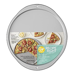 Wilton Recipe Right 12-Inch Pizza Pans, 2-Piece Set, Steel