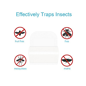 12 Pcs Refill Glue Pads Compatible with Bug md No Fly Zone Bug Zapper, Sticky Pads for Bug Catcher Plug in Fly Traps Indoor Insect Trap
