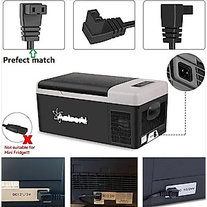 MJPOWER 12V/24V Car Fridge Car Charger Cable for ARB F40C4TMP AstroAI JOYTUTUS Alpicool ICECO Setpower Rockpals Aspenora Cigarette Lighter Plug Car Refrigerator Freezer Cooler Power Cord