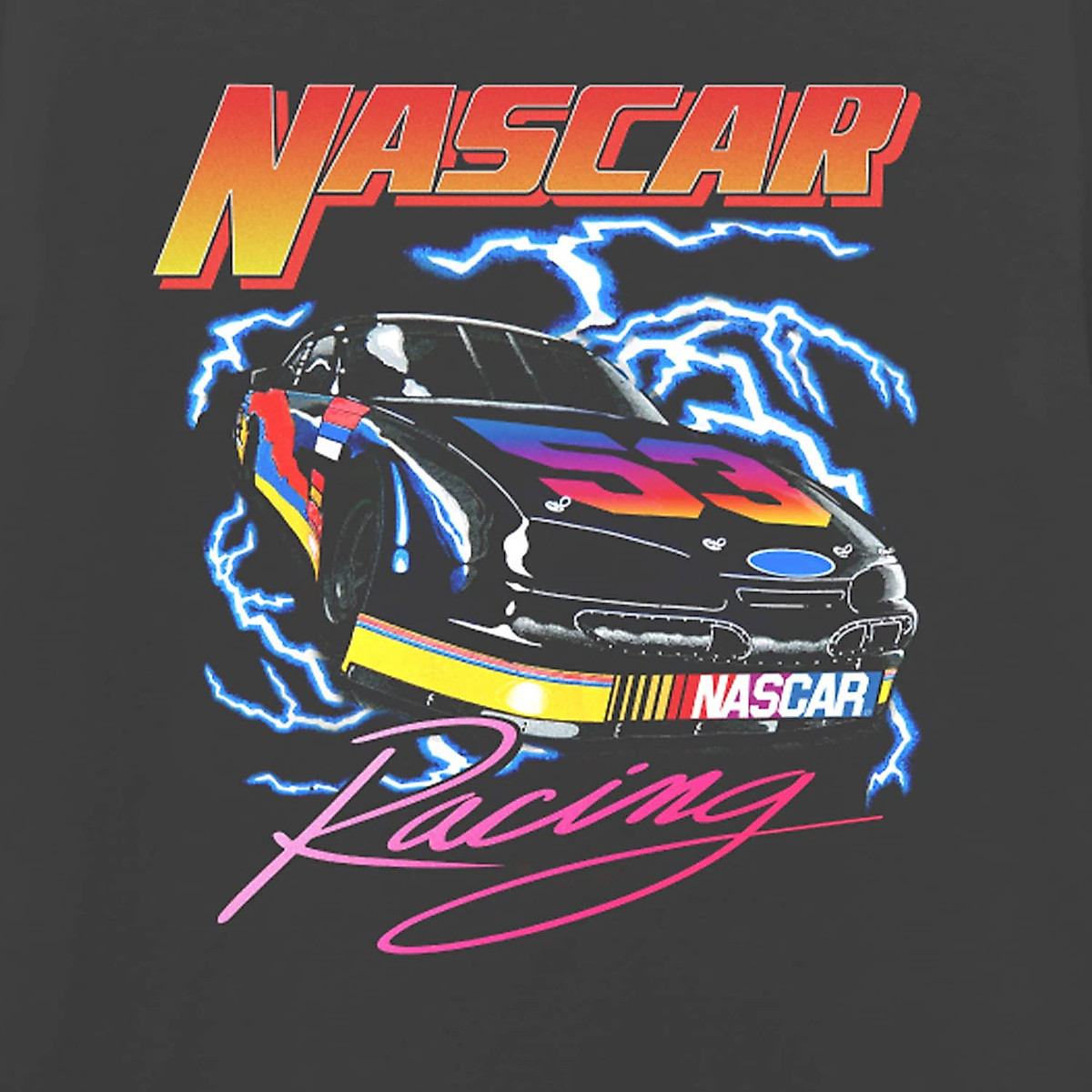 NASCAR Vintage Daytona 500 Shirt Racing Mens Graphic T-Shirt (White Daytona, Medium), Black Daytona