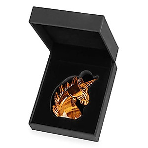 Artistone Tiger Eye Crystal Unicorn Figurine 3 Inch Carved Gemstone Decorative Unicorn Statue Ornament Collectible Healing Stone for Home Decor Birthday Mothers Day Christmas