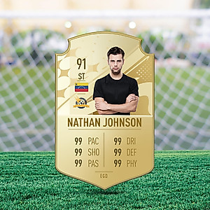 crypto Personalized Soccer Plaque 2023 Improved Model | Ultimate Team Card Famous Video Game | Soccer Decorations for Bedroom | Soccer Gifts for Boys & Girls | Multiple Size & Shapes Options