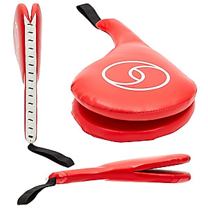 Juvale 2 Pack Taekwondo Kick Pads, Martial Arts Training Equipment, Kickboxing Striking Target Pads, TKD Sparring Gear (Red, 15 x 2.5 x 7.5 in)