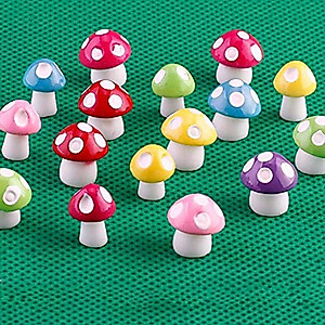 Gilroy 10pcs Mini Mushrooms Miniature Figurines, Fairy Garden Accessories, Fairy Garden Supplies, Micro Landscape - Plant Pots, Bonsai Craft Decor