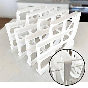 FIFO Countertop Can Tracker Hold Up To 54 Standard 10 to 15 Oz Can Sizes, White Stackable & Adjustable Can Organizer for Pantry | Rotating Canned Food and Soda Storage Kitchen Organizer (2 Pack)