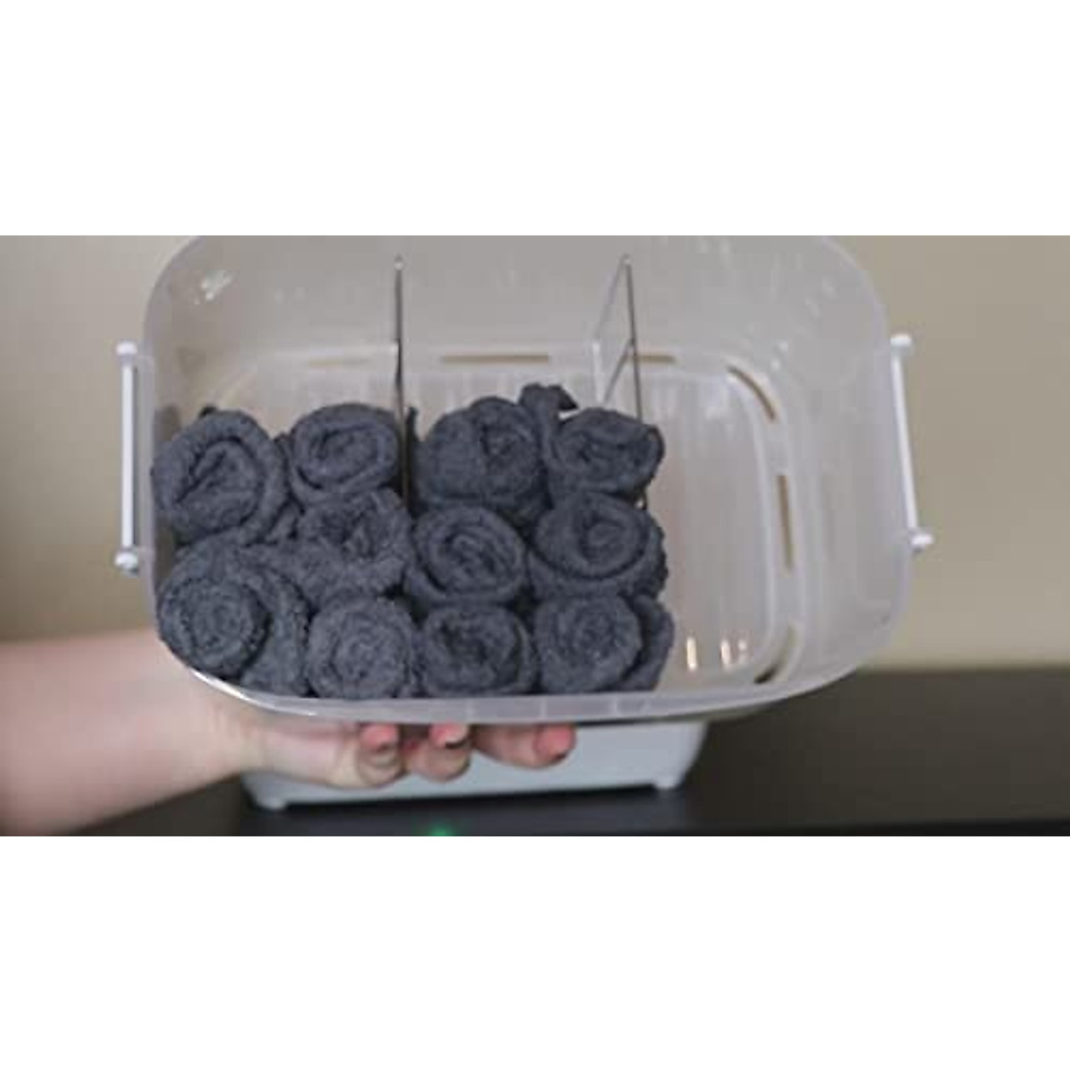 RyJaune 5L Capacity Hot Towel Steamer with Time Setting, White Towel Warmer Holds 15 Towels, Quick Heating Steam Towel Warmer for Home, Salon and Spa…