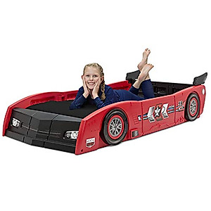 Delta Children Grand Prix Race Car Toddler-to-Twin Bed, Red