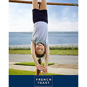 French Toast Girls Biker Shorts - 3 Pack Under Shorts for Uniforms, Skirts, Dresses - Dance Cartwheel Shorts for Girls (4-16), Size Large, Navy/Navy/Navy