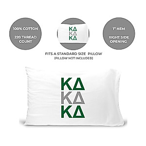 sockprints Kappa Delta Pillowcase - Sorority Letters in Sorority Colors Pillow Covers - KD Gifts - Kappa Delta Merch - 100% Cotton Standard Size 20x30 Inches Pillow Case