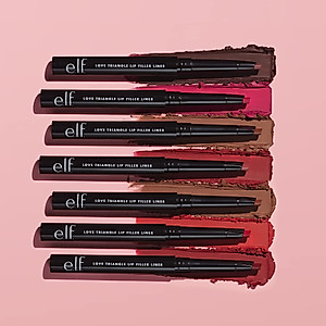 e.l.f. Love Triangle Lip Filler Liner, 2-in-1 Lipliner Pencil For Sculpting & Filling, Long-Lasting Intense Color, Vegan & Cruelty-Free, Hot Pink