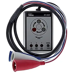 IDEAL INDUSTRIES INC. 61-520 3-Phase Sequence Tester with Color-Coded Insulators,Black