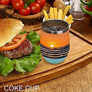 OPTKSNCU 304 Stainless Steel Insulated Cup with Lid, Cloudy Sky Print Durable, And Easy to Clean – Ideal for Home, Office, And Gift Giving