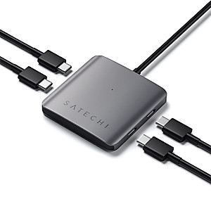 Satechi USB C Hub 4 Port, USB C Adapter for MacBook, iPad, iPhone 16 & 15 Series, Microsoft Surface, Chromebook, and More (Data Transfer (5Gbps))