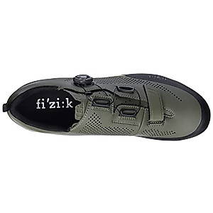 Fizik mens Platform Cycling Shoe, Military Green/Tangy Green, 9 US