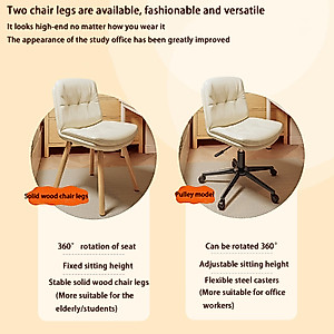 Ergonomic Desk Chair Computer Chair, Home Sedentary and Comfortable Makeup Chair, Desk Chair, Study Lift Stool, College Dormitory Backrest Swivel Chair B Orange
