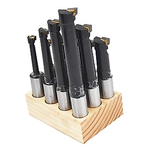 findmall 12Pcs Boring Bar Set 3/4 Inch Shank Diameter C6 Carbide Tipped Bars