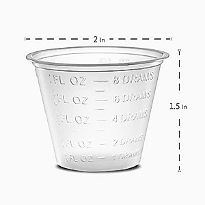 (300 Count 1oz) Disposable Medicine Cups with Embossed Measurements Marking, for liquid and dry medication, By Care Plus