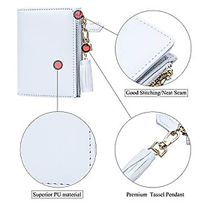 GEEAD Small Wallets for Women Bifold Slim Coin Purse Zipper ID Card Holder