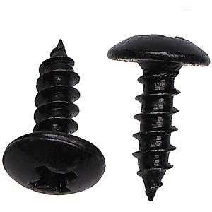 Mini Skater Home Improvement Hardware #8 X 1/2 Inch Black Oxidized Carbon Steel Wood Screws Fasteners(50 Pcs)