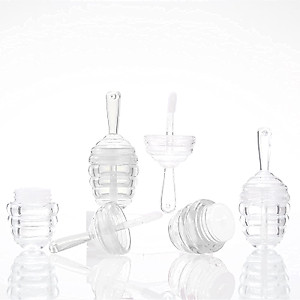 DEAYOU 30 Pack Empty Lip Gloss, Clear Lipstick Brush Bottles for Makeup, 0.2OZ/ 6ml