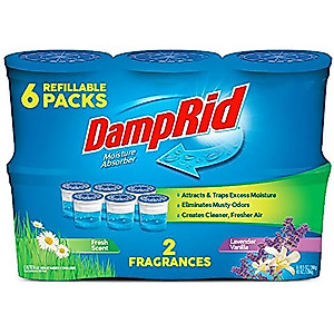 DampRid FG01FSLV33C Moisture Absorber Odor Eliminator,Lavender and Vanilla, 6 pack