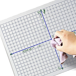 Scribbledo Dry Erase XY Axis Graph Lap Boards 9” X 12” for Student and Classroom Use Math White Board Double Sided White Board
