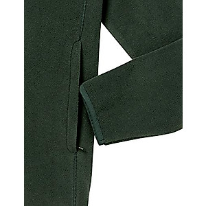 Amazon Essentials Men's Long-Sleeve Hooded Full-Zip Polar Fleece Jacket, Forest Green, Medium