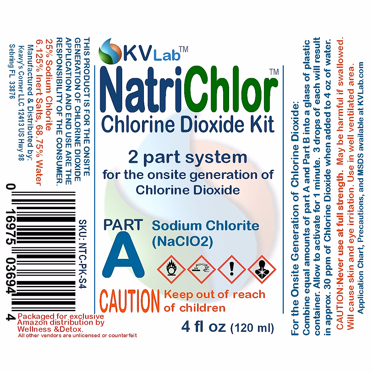 NatriChlor CD Set w/Accu-Drop Bottles HCL Extra Large Size (8 oz Total)