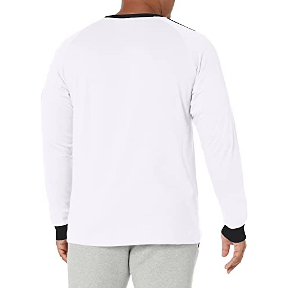 adidas Originals,mens,3-Stripes Long Sleeve Tee,White,Medium