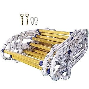 Emergency Fire Ladder Safety Rope Escape Ladder with Lifesaving Rock Climbing Home Engineering Rescue Rope Ladder,50m/164ft