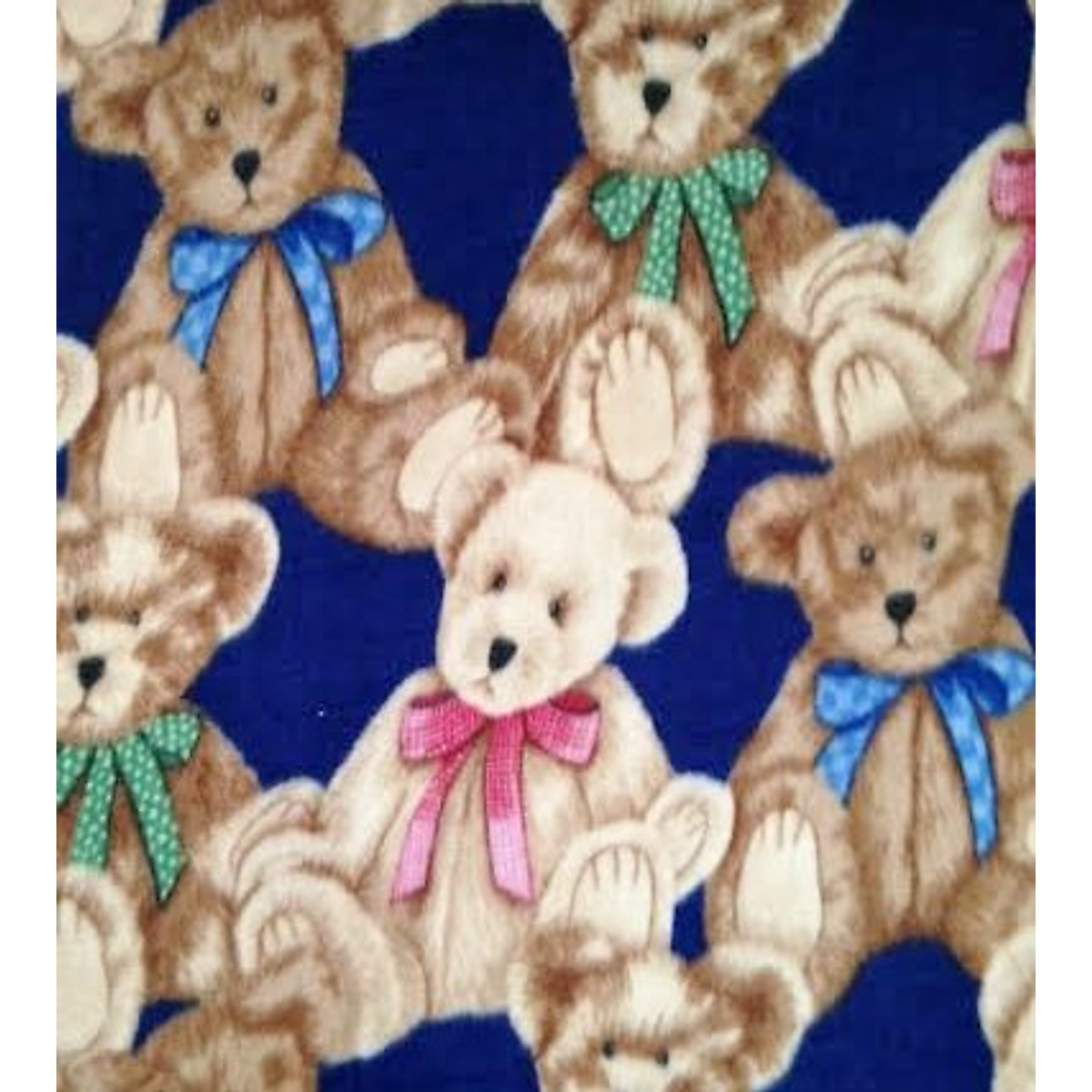 1-1/2 Yard Pre-Cut - Boyds Bears on Navy Blue Fleece Fabric - Officially Licensed (Great for Quilting, Sewing, Throw Blankets & More) PreCut 1-1/2 Yard X 60" Wide